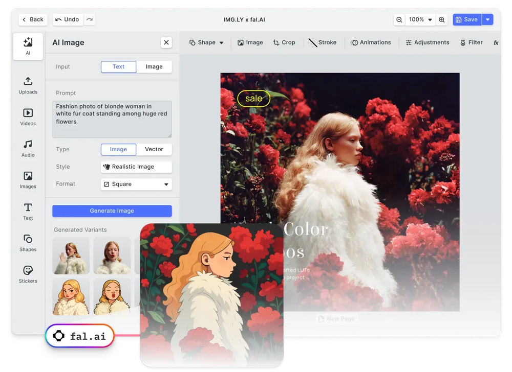 AI Where Creation Happens: fal x IMG.LY